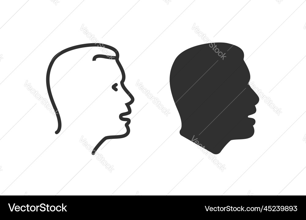 Silhouette De Profil Masculin Man And Woman Face Profile Silhouette,