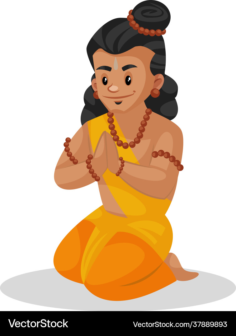Lord rama cartoon character Royalty Free Vector Image