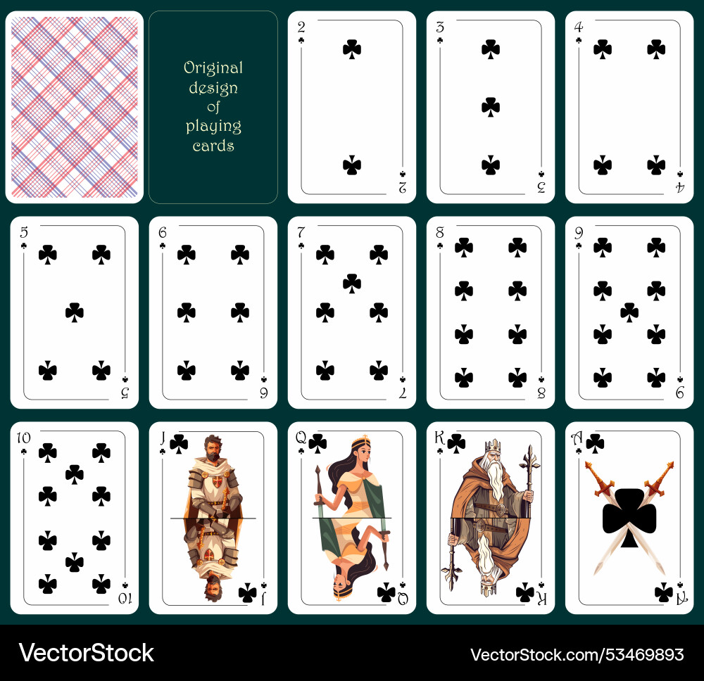 Original design of playing cards all Royalty Free Vector
