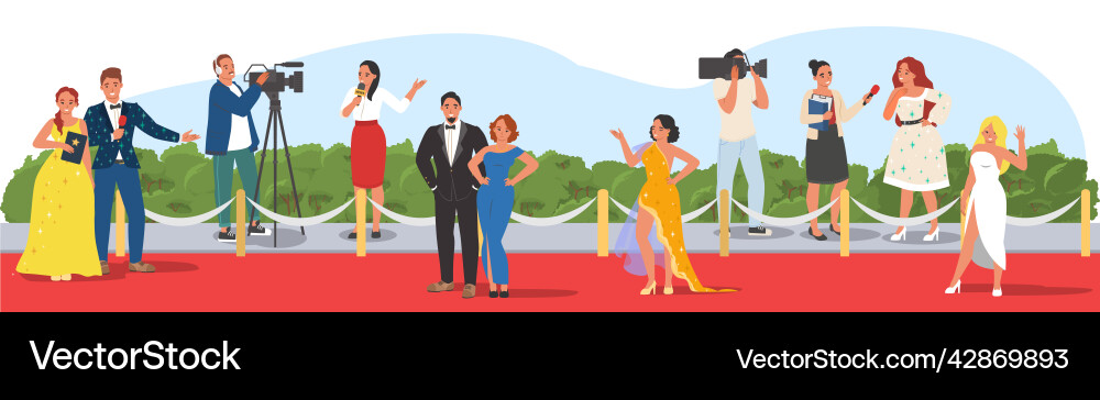 Red Carpet Celebrities Event Royalty Free Vector Image