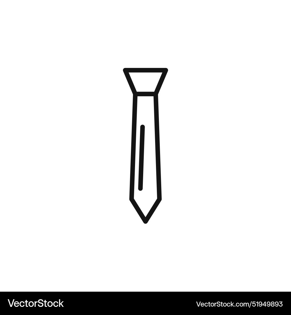 Tie logo sign outline Royalty Free Vector Image