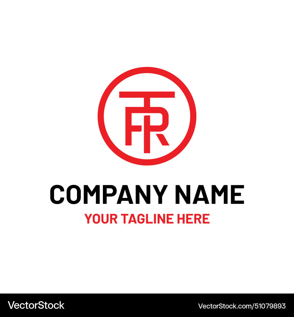 Tr rt initial letter monogram logo Royalty Free Vector Image