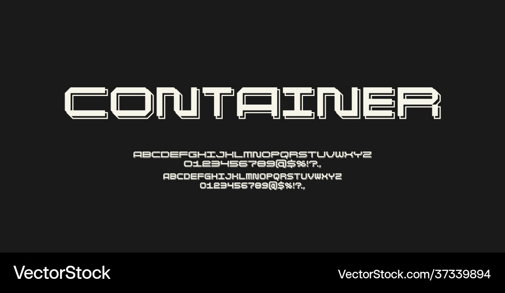 Alphabet font capital letters latin Royalty Free Vector