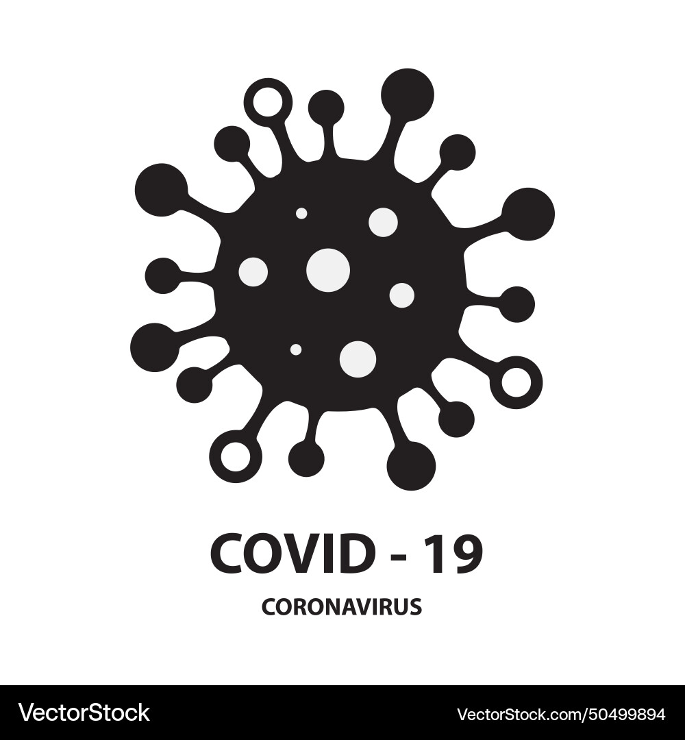 Coronavirus germ icon sign virus cell symbol Vector Image