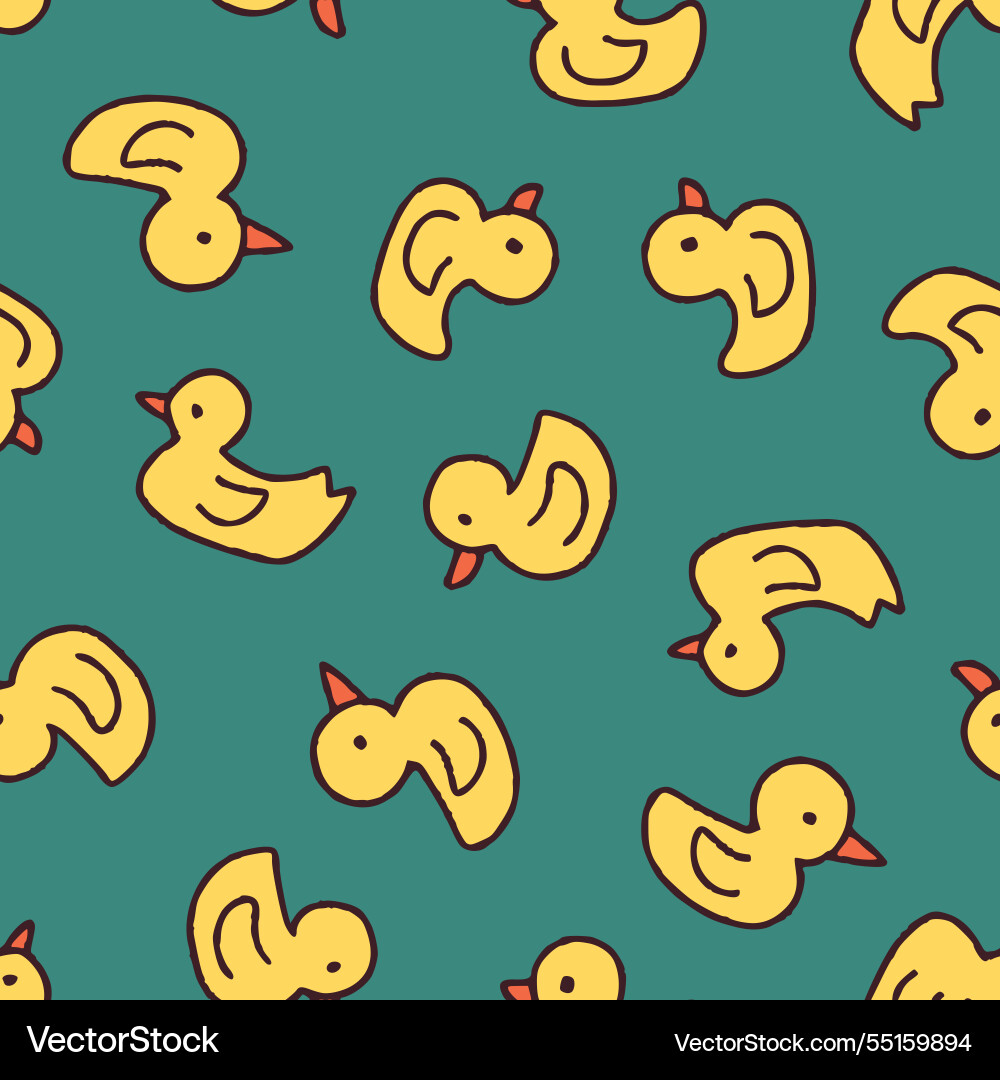 Ducky seamless pattern for print wallpaper Vector Image