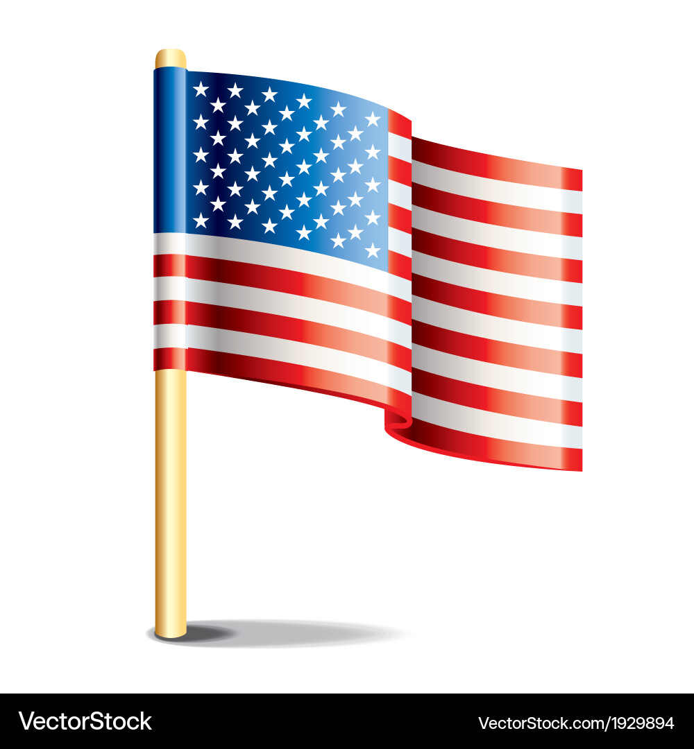 Object usa flag Royalty Free Vector Image - VectorStock