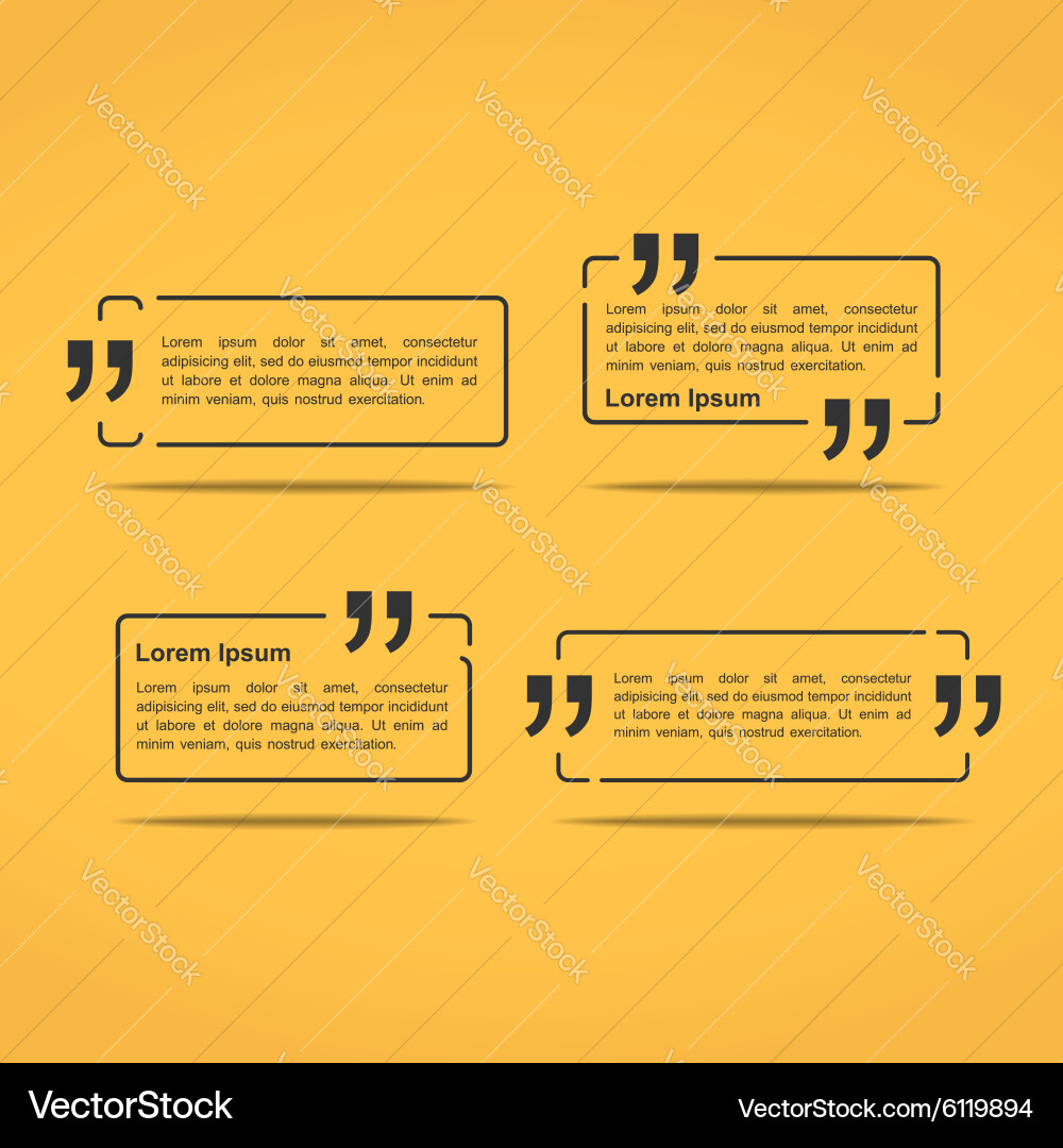 Quote frames Royalty Free Vector Image - VectorStock