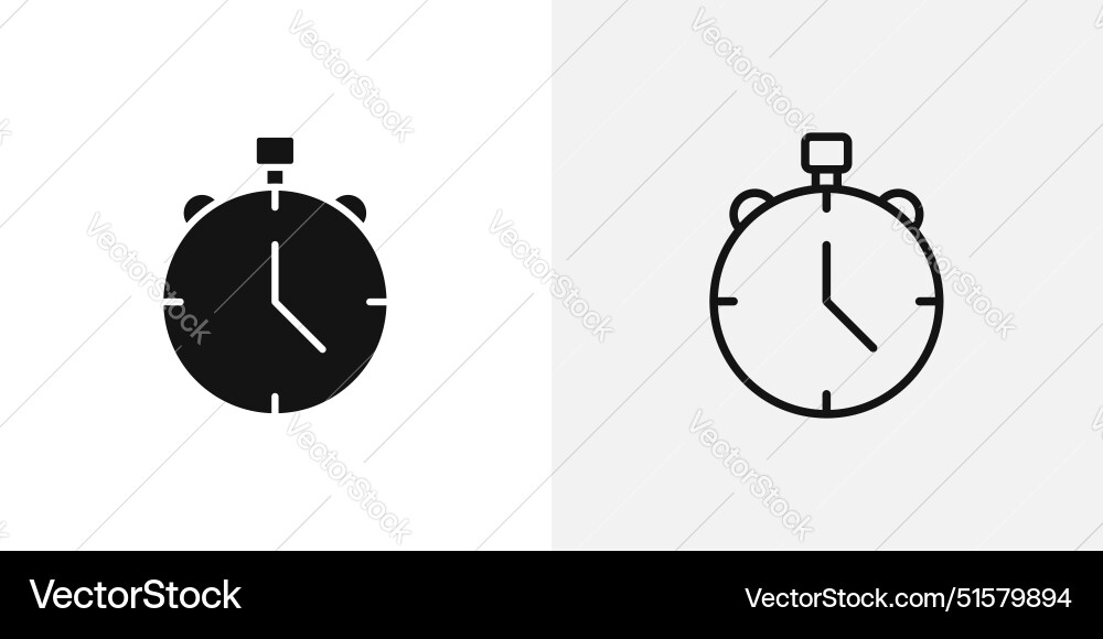 Stopwatch Icon Set Royalty Free Vector Image Vectorstock