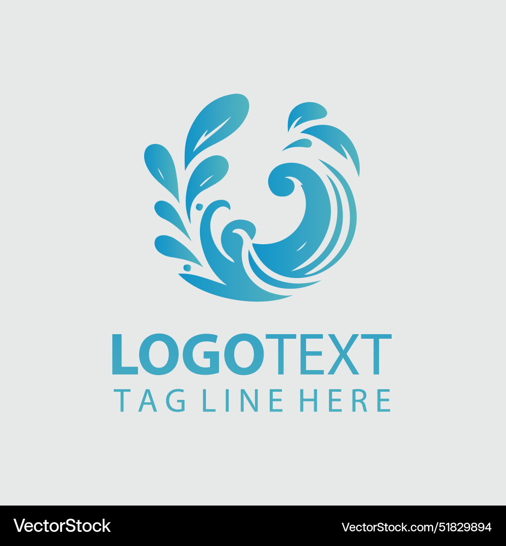 Water splash logo Royalty Free Vector Image - VectorStock