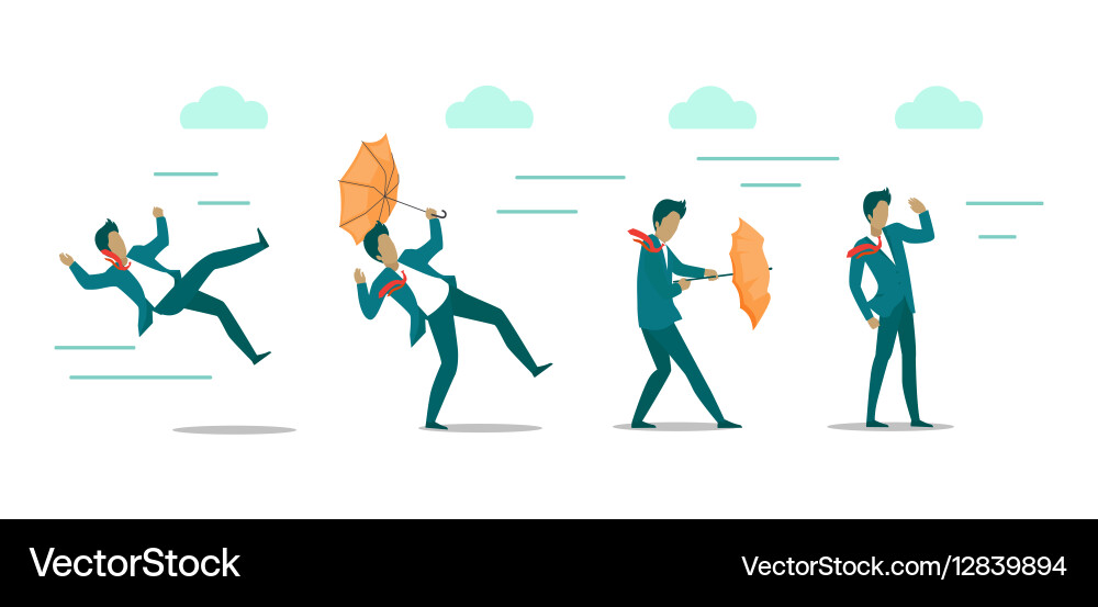 Wind levels windless breeze strong hurricane Vector Image