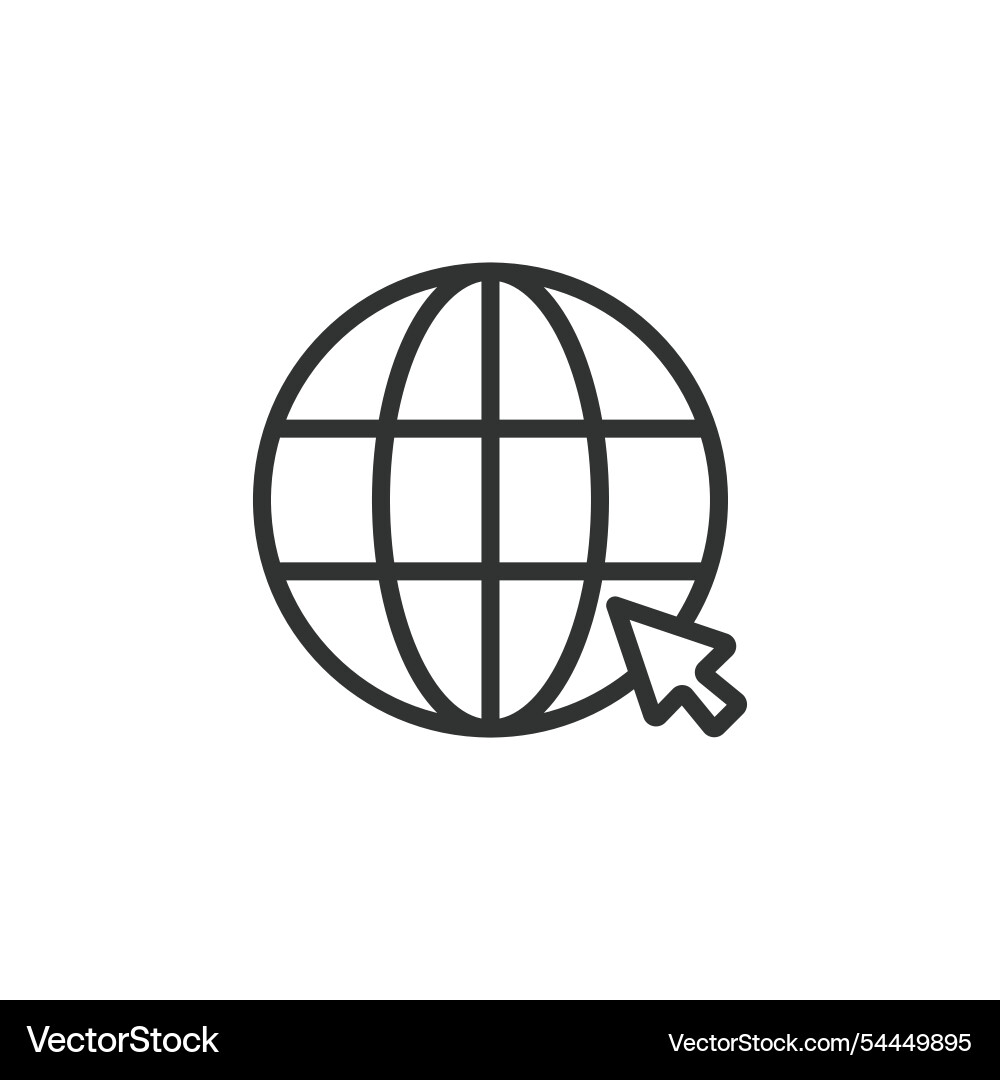 Internet access icon in line design internet Vector Image