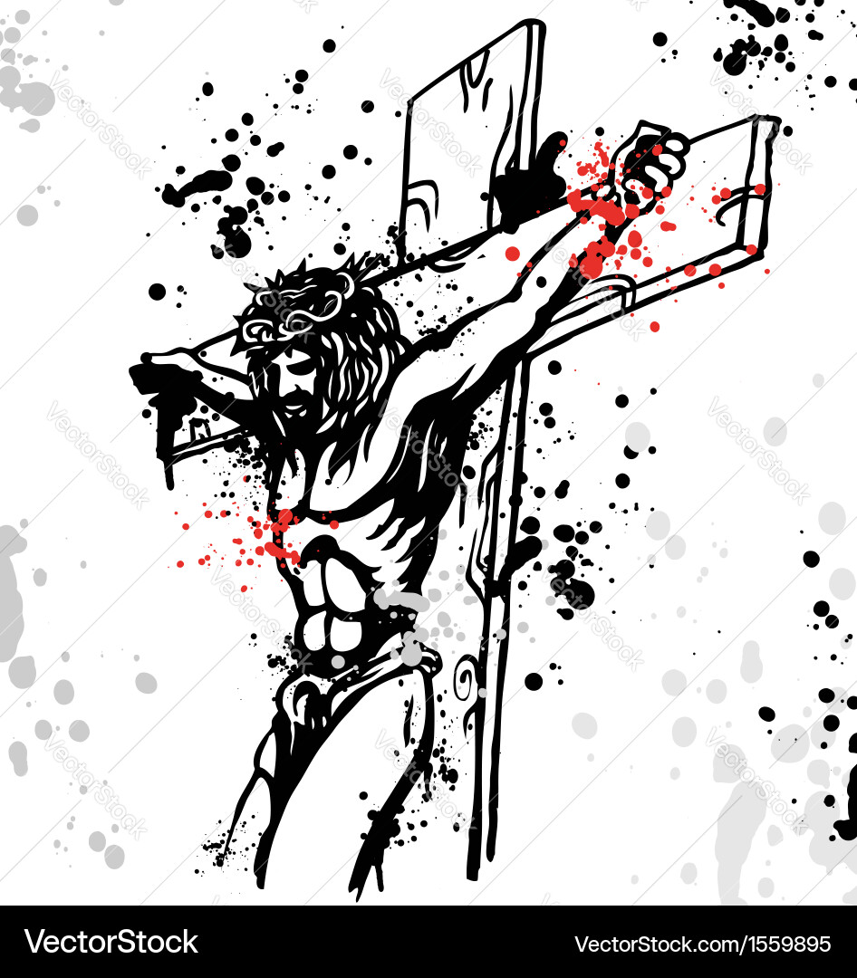Jesus ink Royalty Free Vector Image - VectorStock