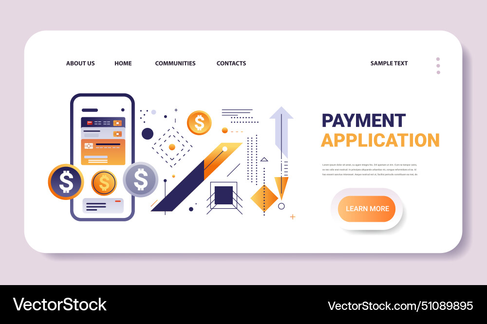 Online banking smart wallet payment application Vector Image