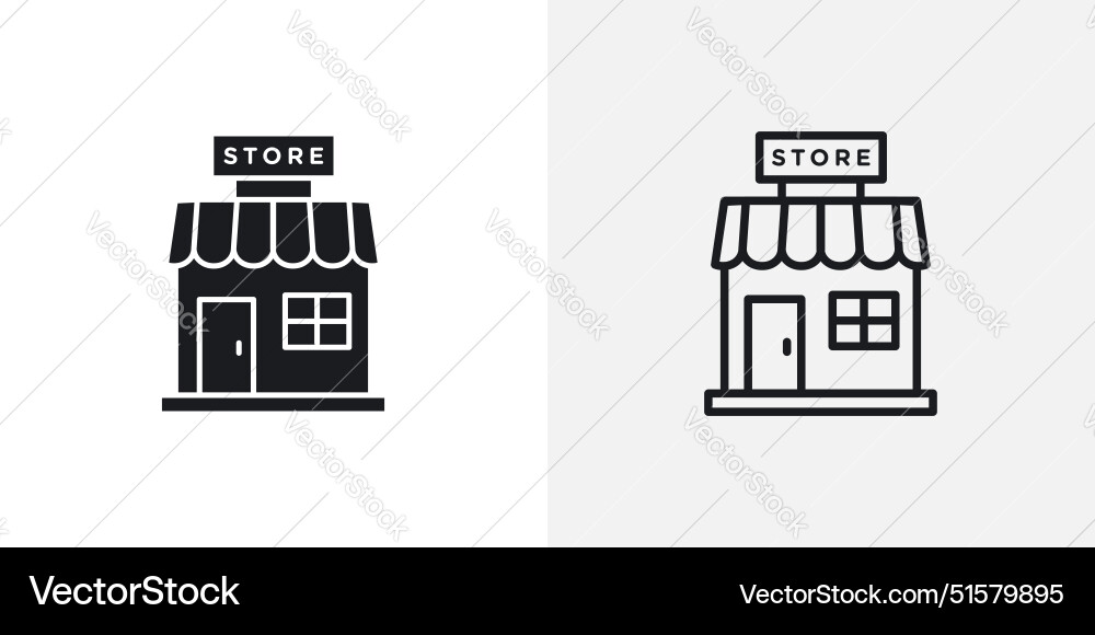Store icon set Royalty Free Vector Image - VectorStock