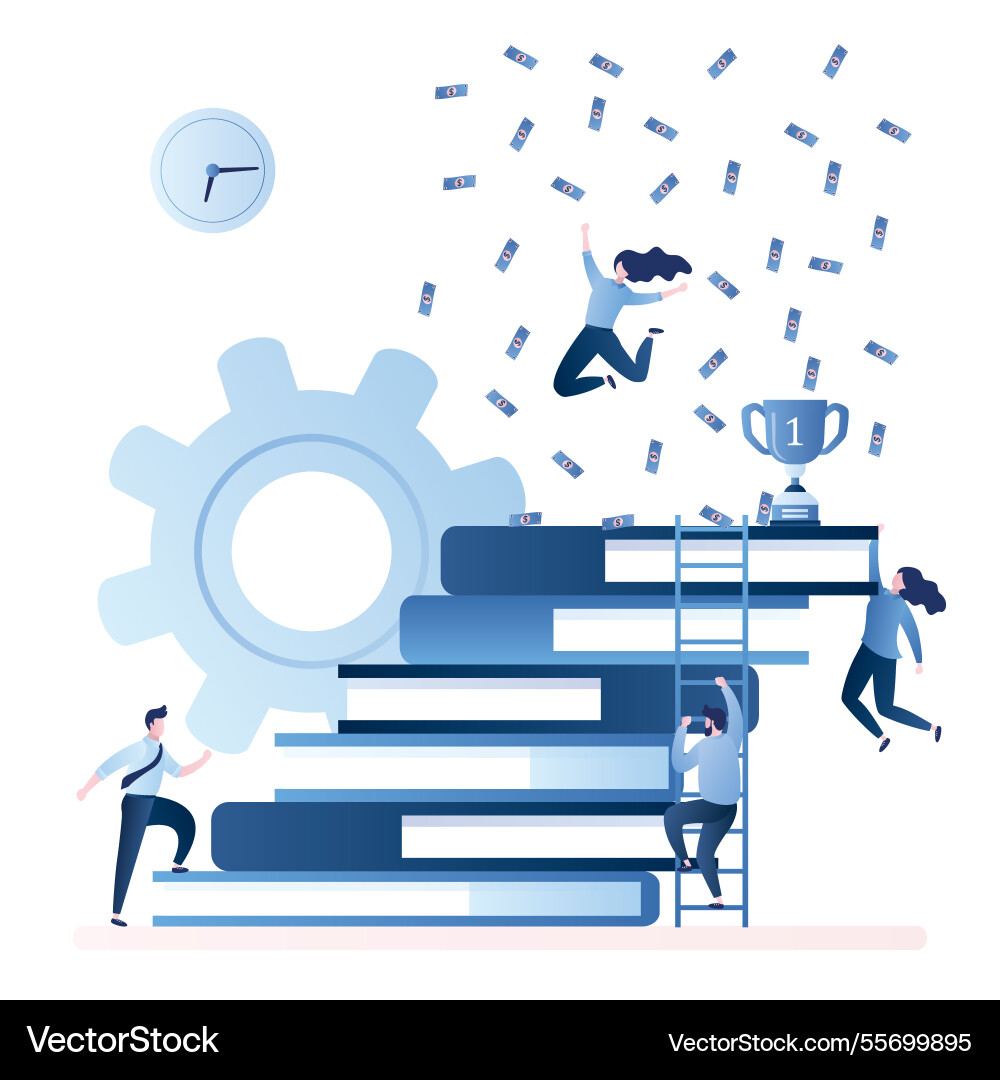 Success in work growth career ladder achieving Vector Image
