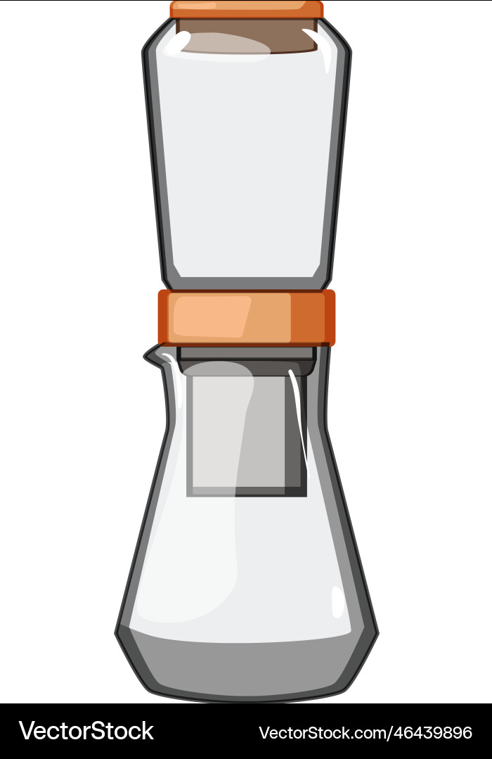 Cold ice drip coffee cartoon Royalty Free Vector Image