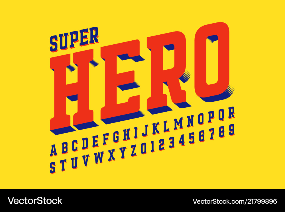 Comics style font design alphabet letters Vector Image