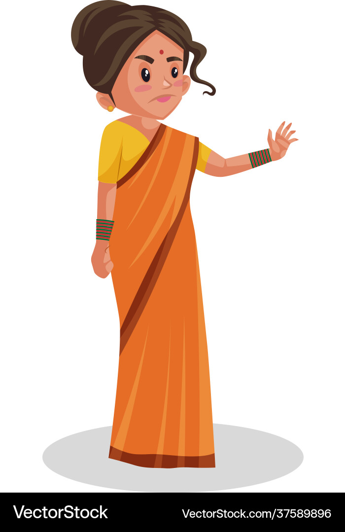 Goddess sita cartoon character Royalty Free Vector Image