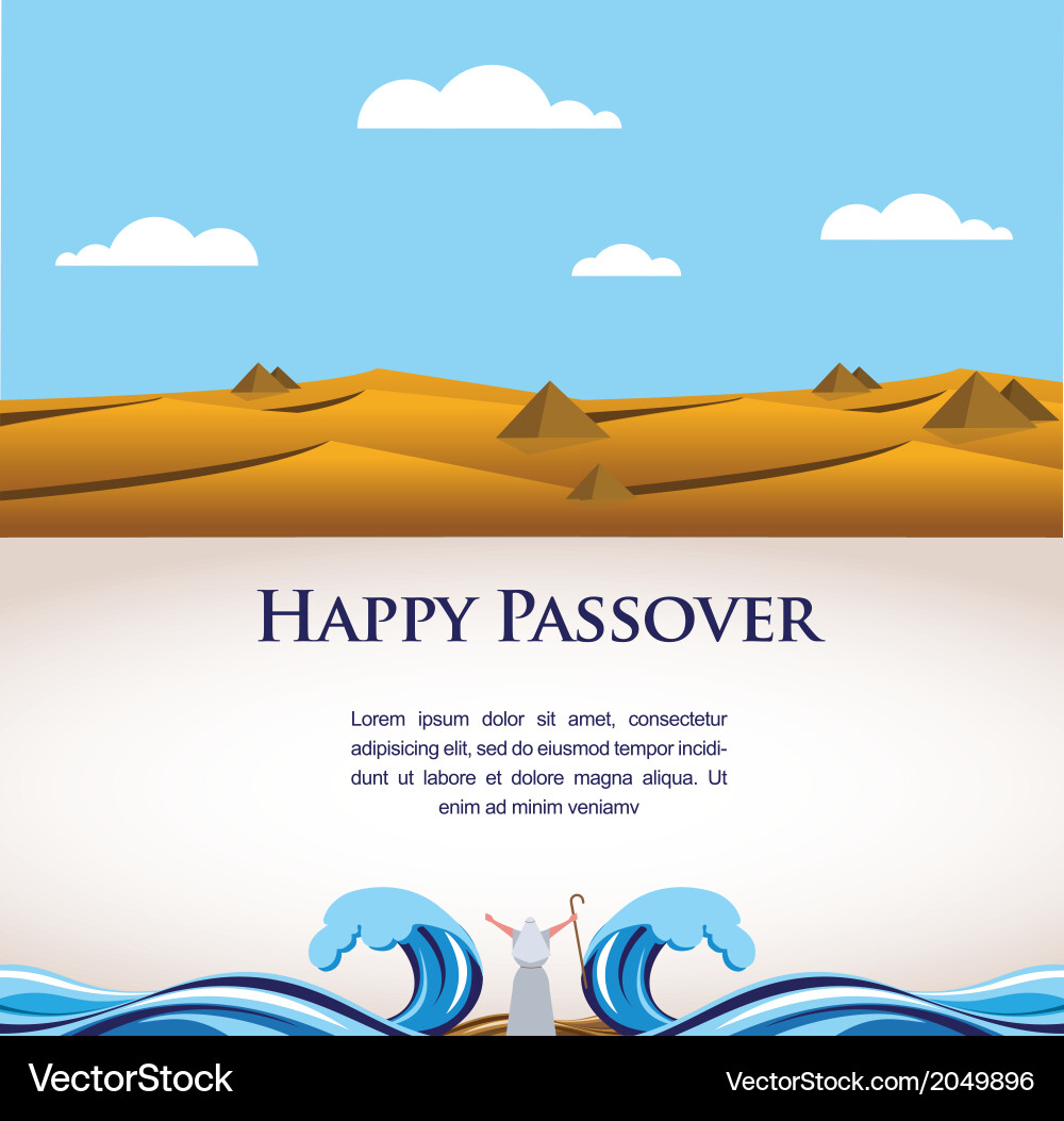 Passover Exodus - Moses and the Red Sea Royalty Free Vector