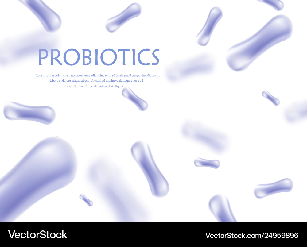 Probiotics bacteria Royalty Free Vector Image - VectorStock