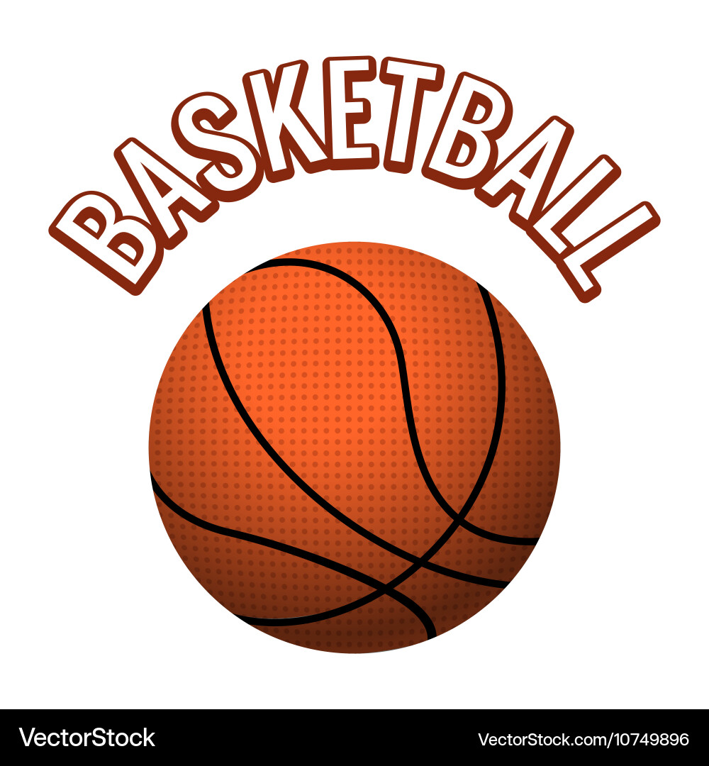 Textured basketball ball Royalty Free Vector Image