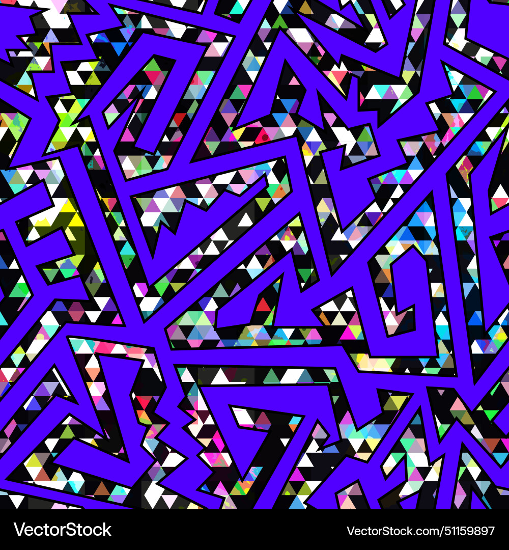 Abstract blue geometric seamless pattern Vector Image