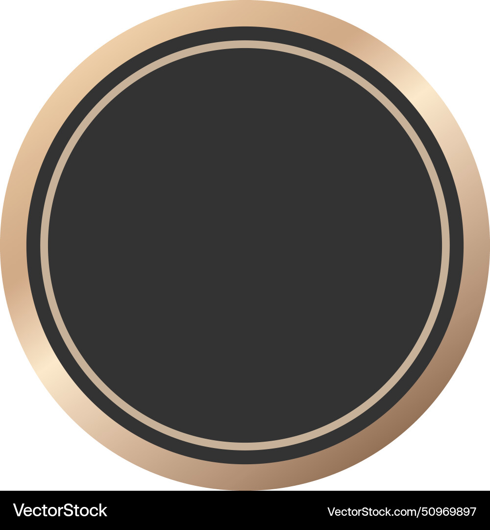 Black round blank label template Royalty Free Vector Image
