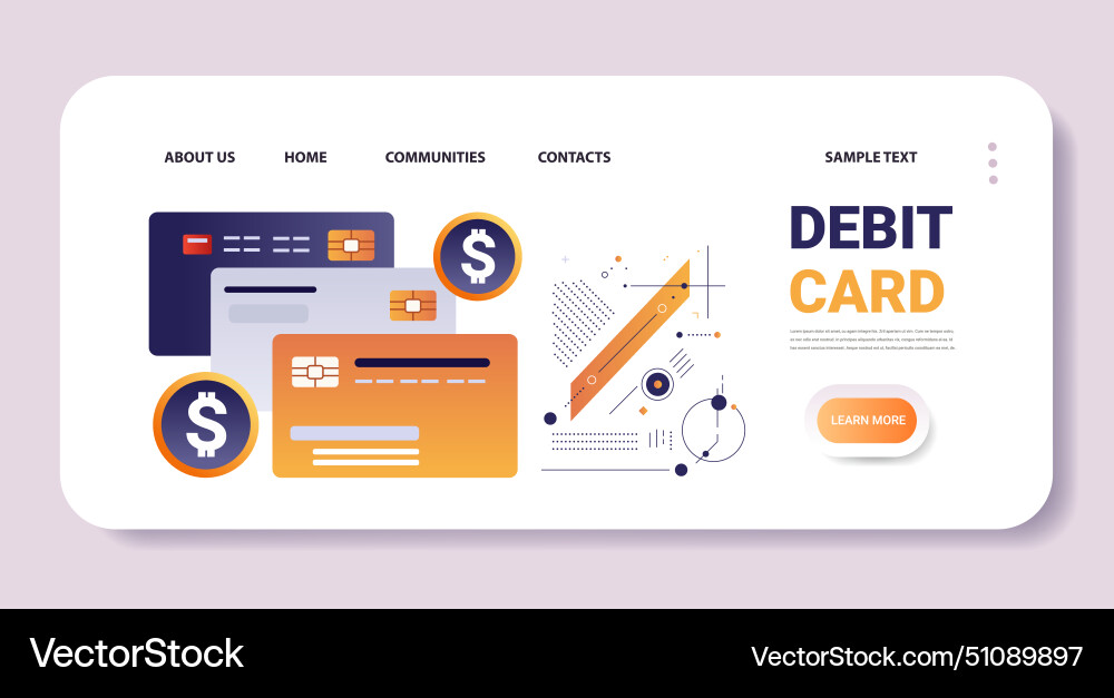 Debit or credit cards financial transactions Vector Image