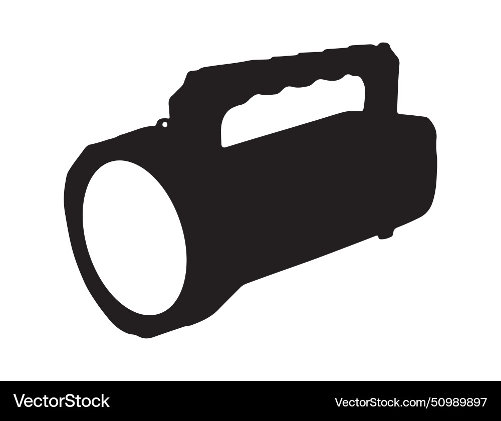 Flashlight silhouette art Royalty Free Vector Image