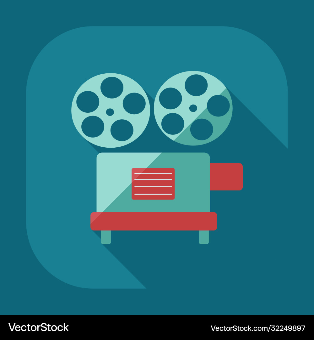 Flat modern design with shadow icon projector Vector Image