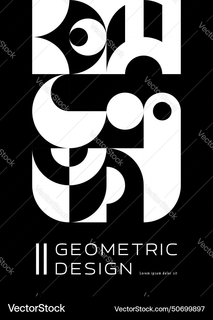 Monochrome modern abstract geometric pattern Vector Image