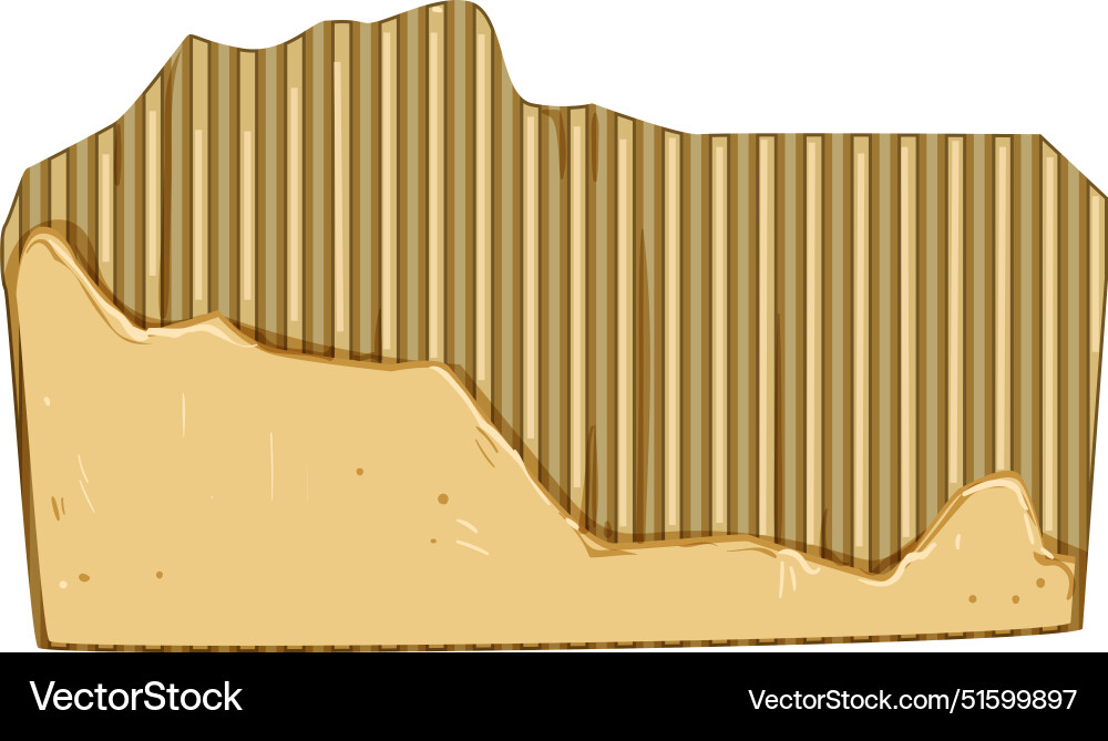 Sheet torn cardboard cartoon Royalty Free Vector Image