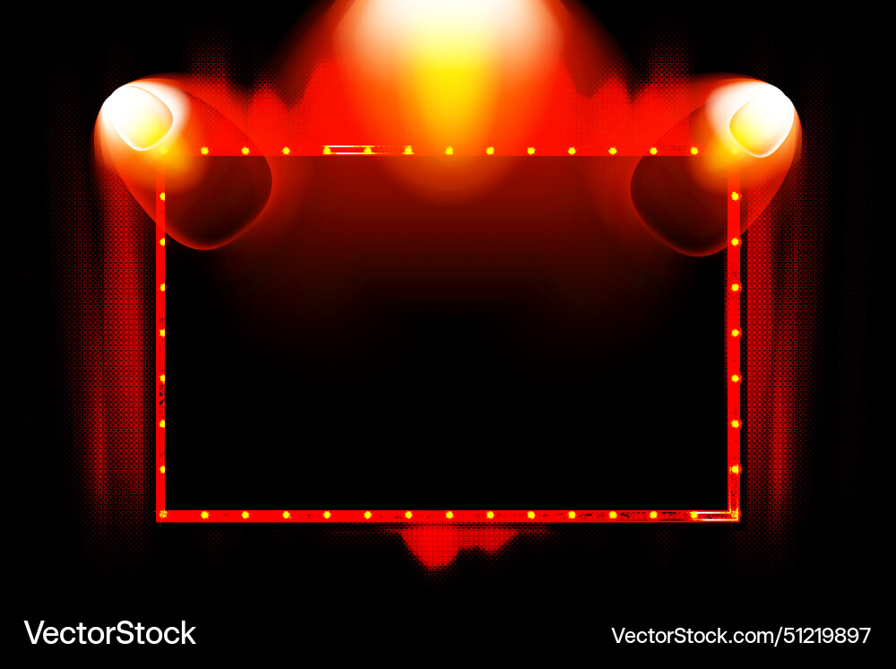 Shining blue retro billboard Royalty Free Vector Image