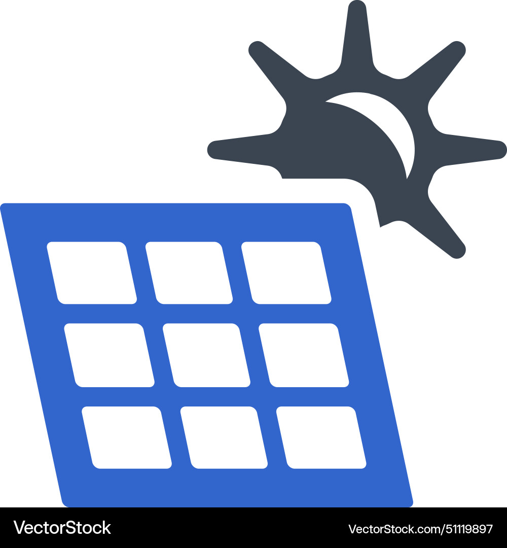 Solar panel icon Royalty Free Vector Image - VectorStock