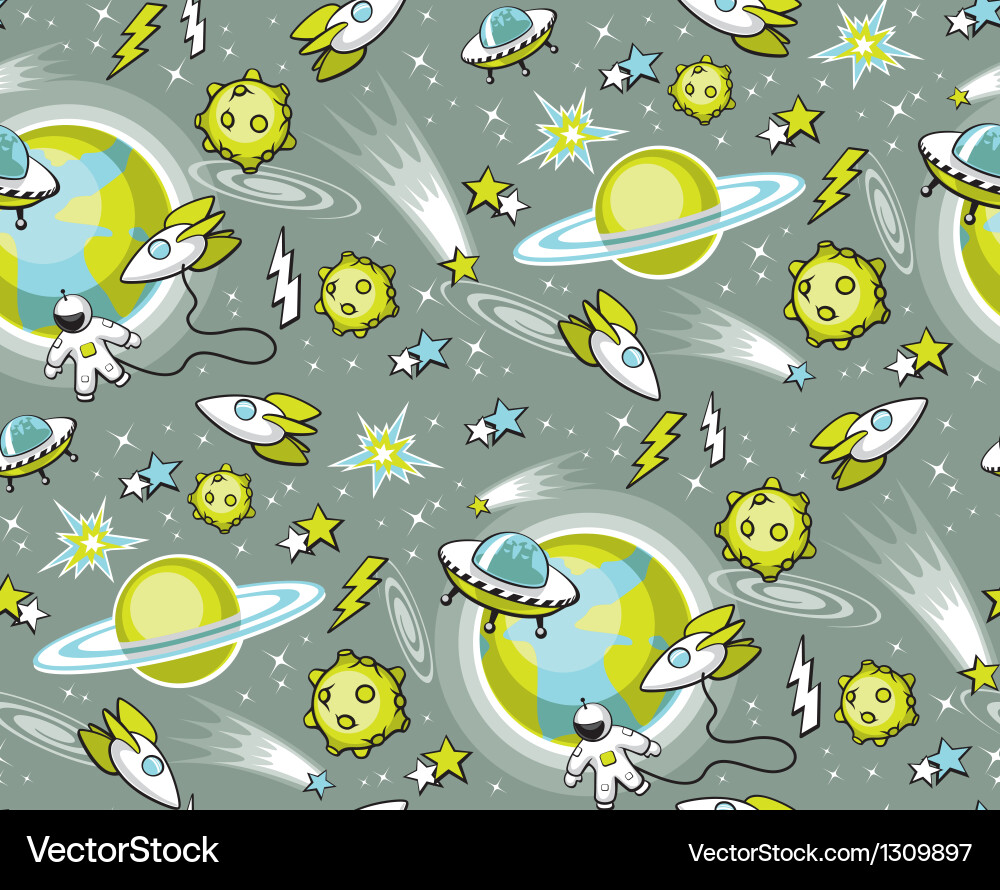 Space pattern Royalty Free Vector Image - VectorStock
