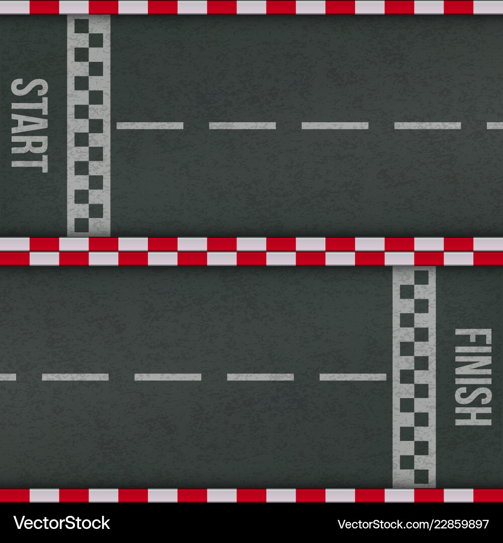 Start finish racing rally track marking Royalty Free Vector