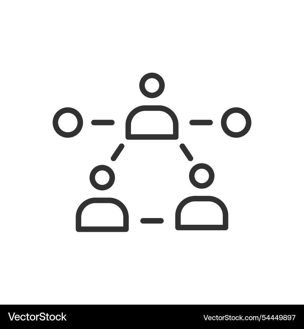 Subnetwork icon in line design subnetwork network Vector Image