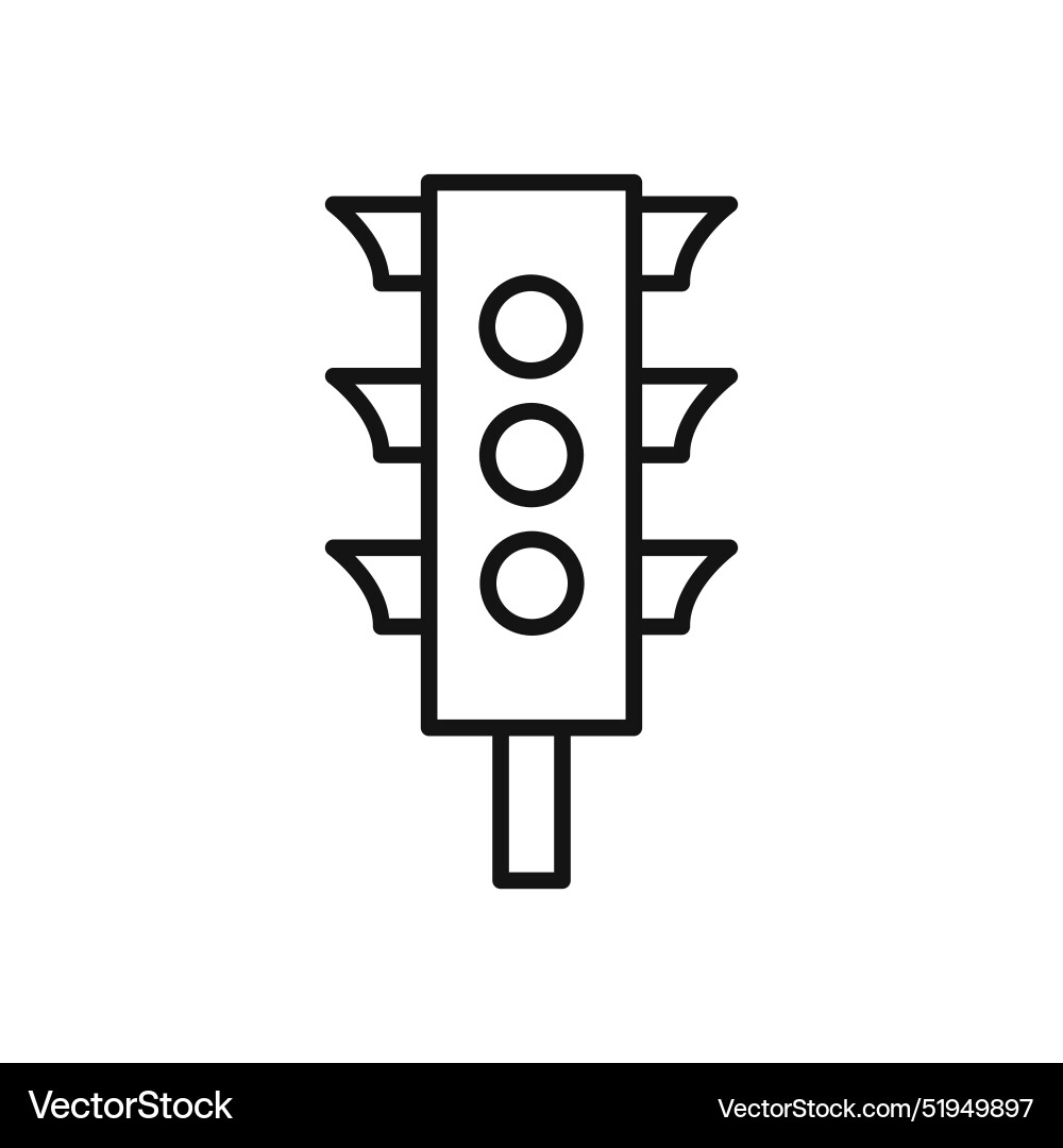 Traffic light logo sign outline – Royalty-Free Vector | VectorStock