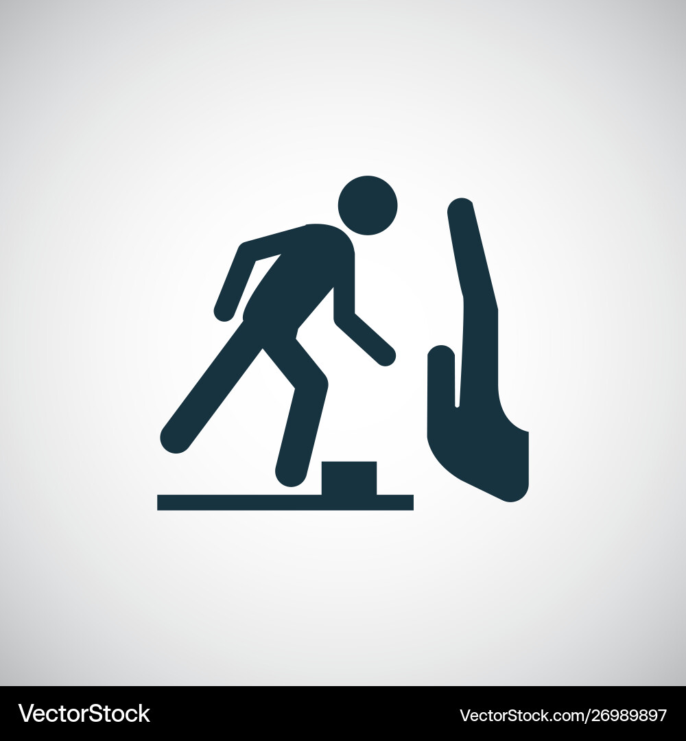 Watch your steps icon trendy simple symbol concept