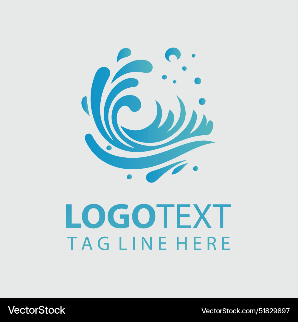 Water splash logo Royalty Free Vector Image - VectorStock