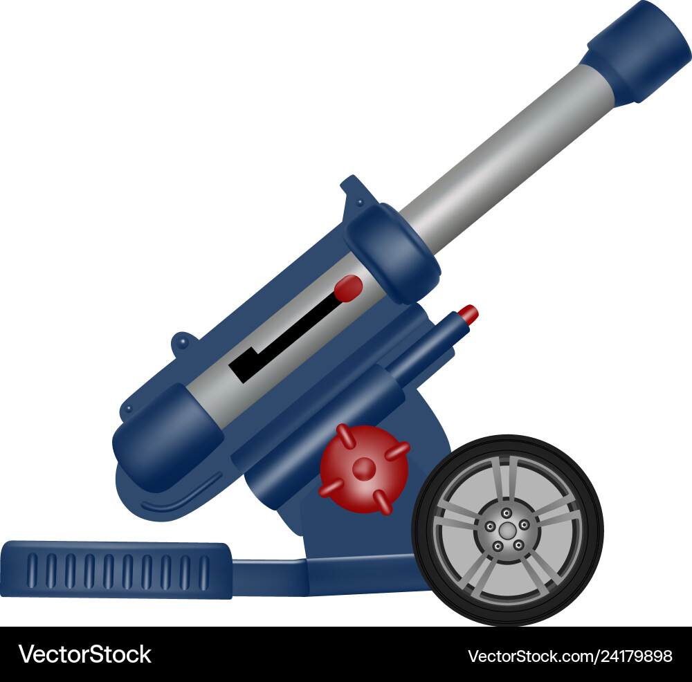Toy plastic artillery gun Royalty Free Vector Image
