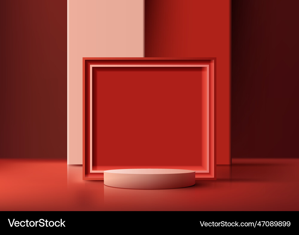 3d realistic modern luxury style empty white Vector Image