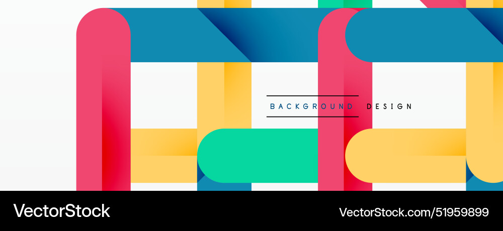 Colorful lines with shadows geometric background Vector Image