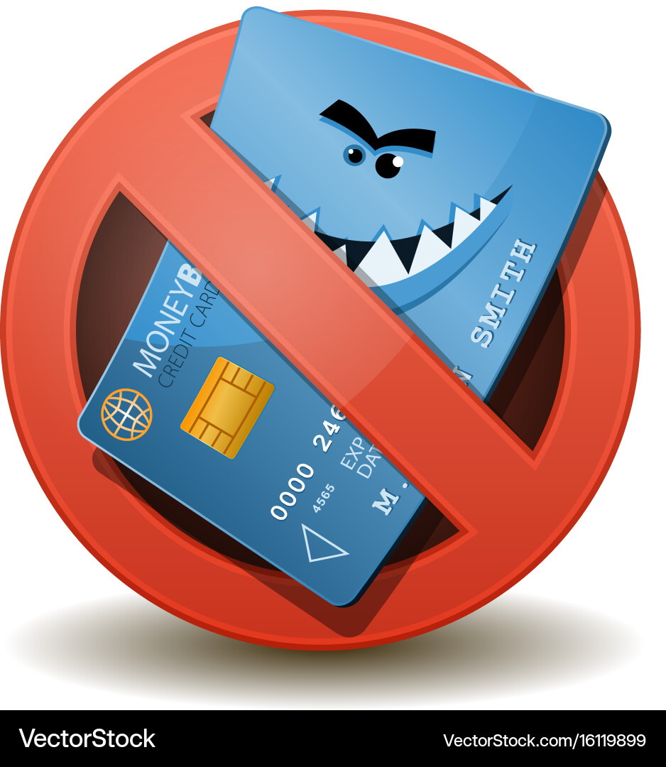 Credit card not allowed Royalty Free Vector Image