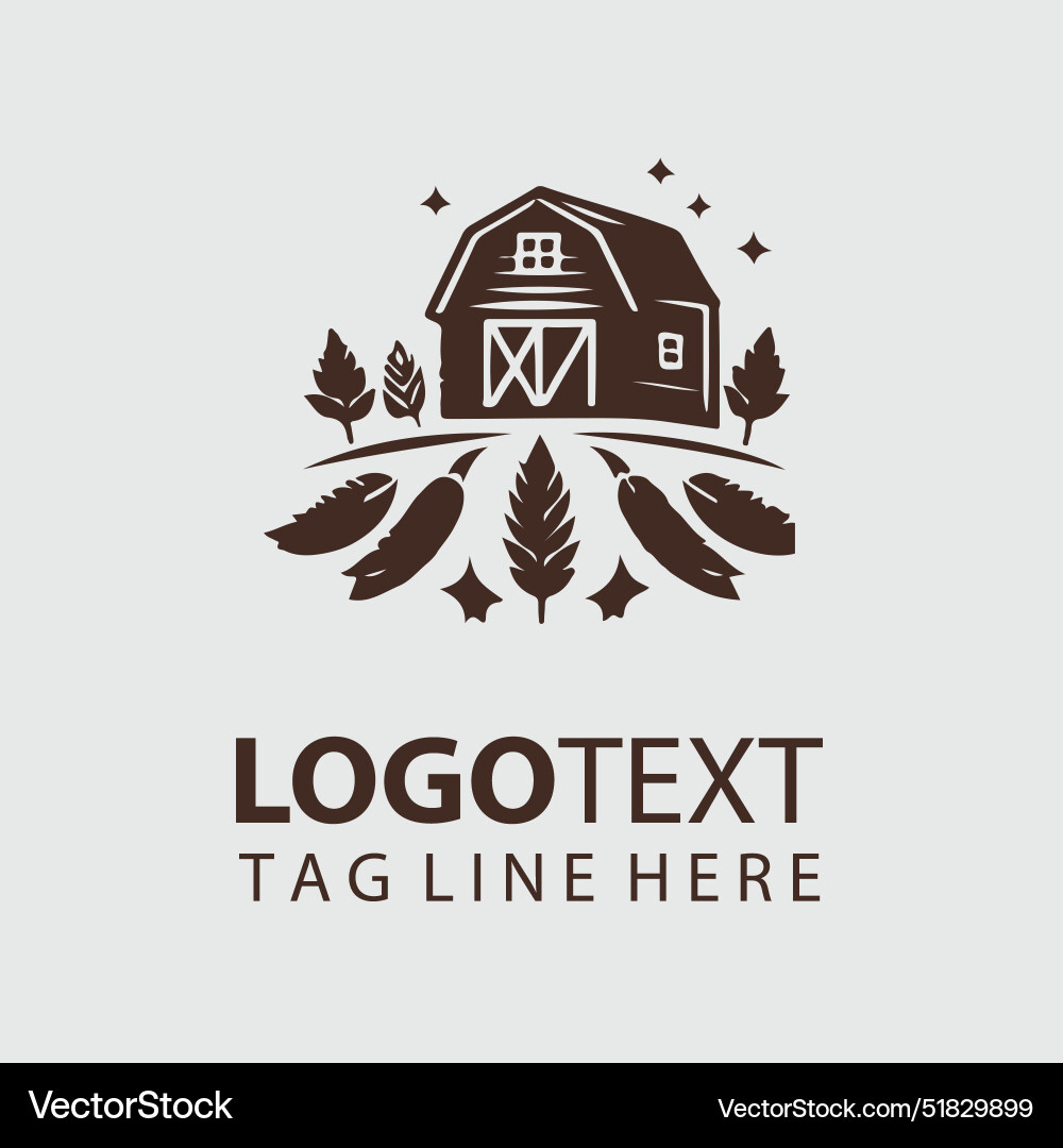 Farm view logo Royalty Free Vector Image - VectorStock