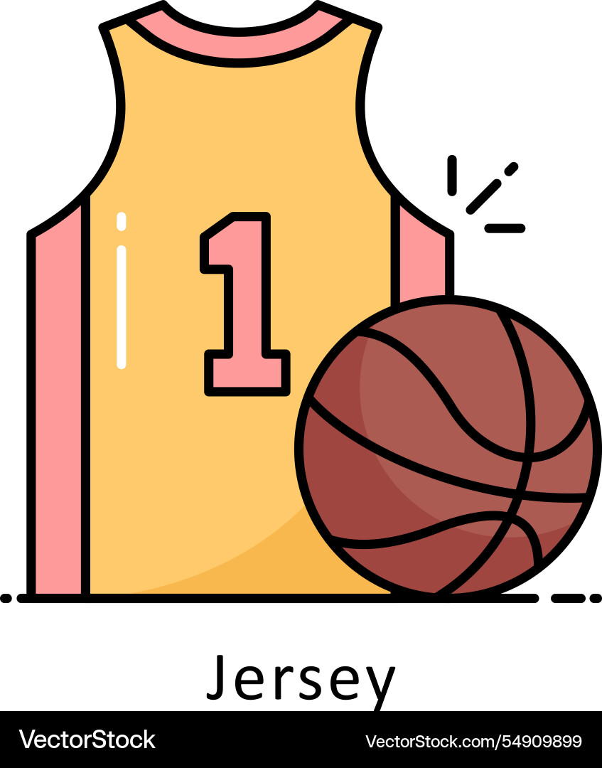Jersey filled outline style Royalty Free Vector Image