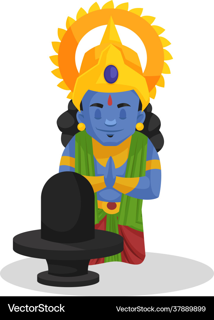 Lord rama cartoon character Royalty Free Vector Image