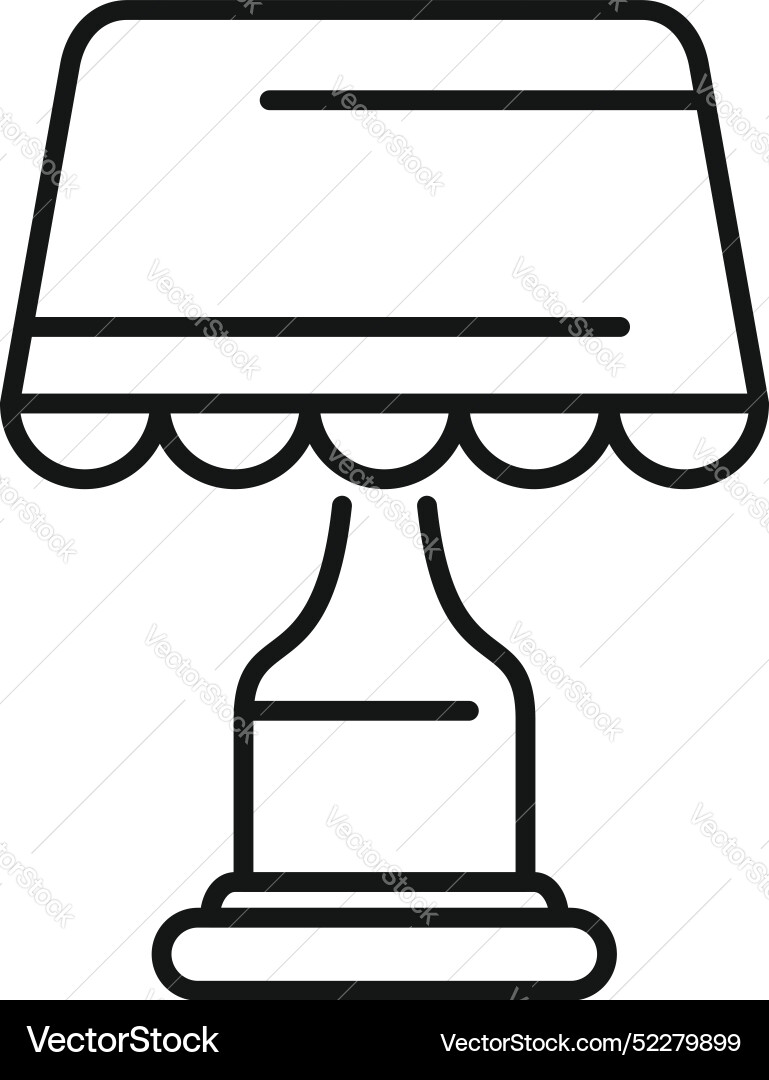 Minimalist table lamp icon representing interior Vector Image