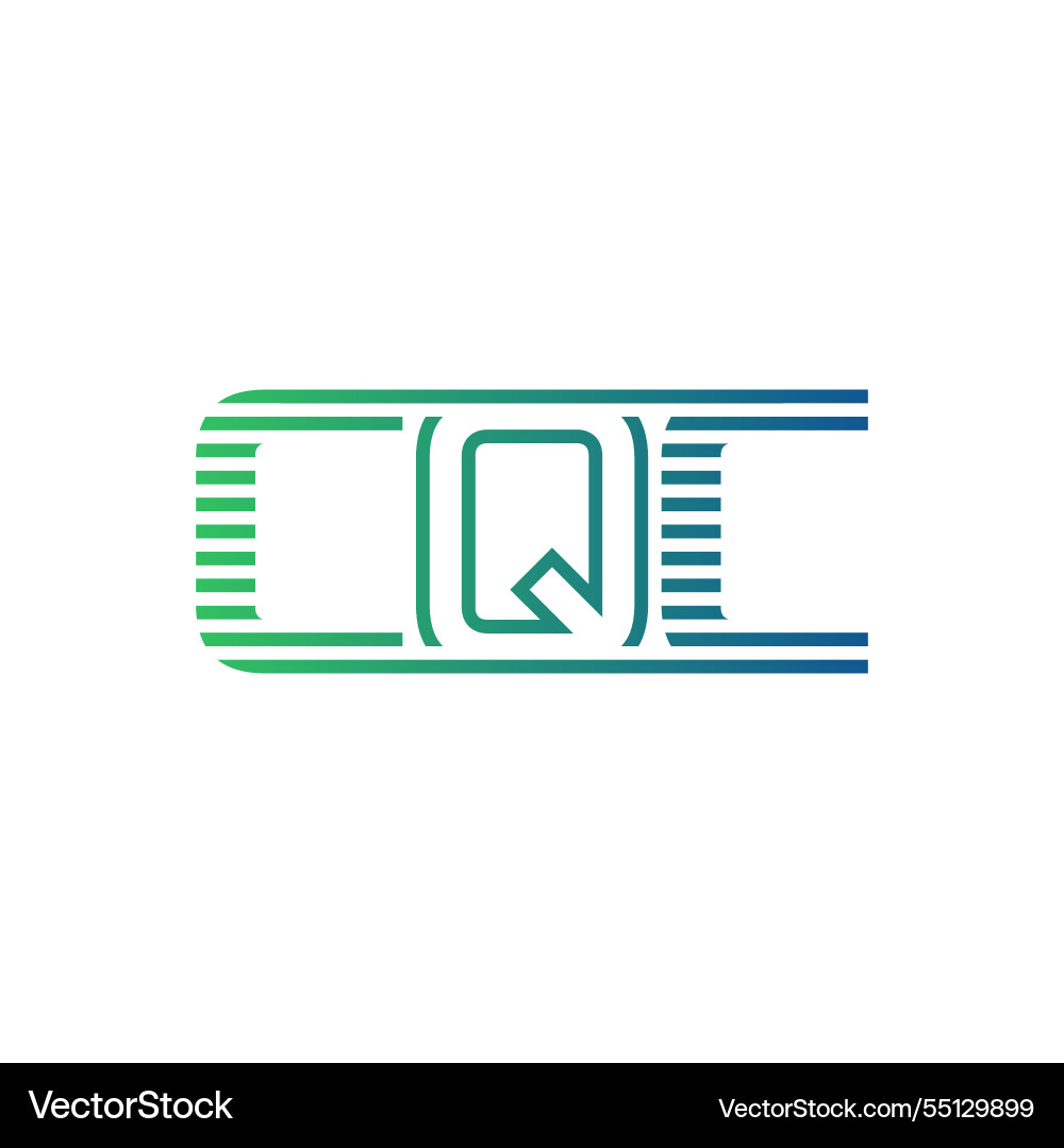 Modern cqc logo design letter minimalist Vector Image