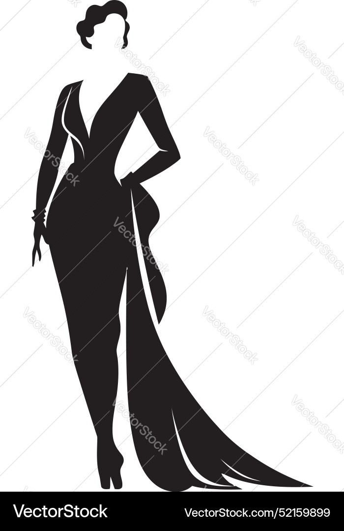Radiant royalty glamorous lady icon chic Vector Image